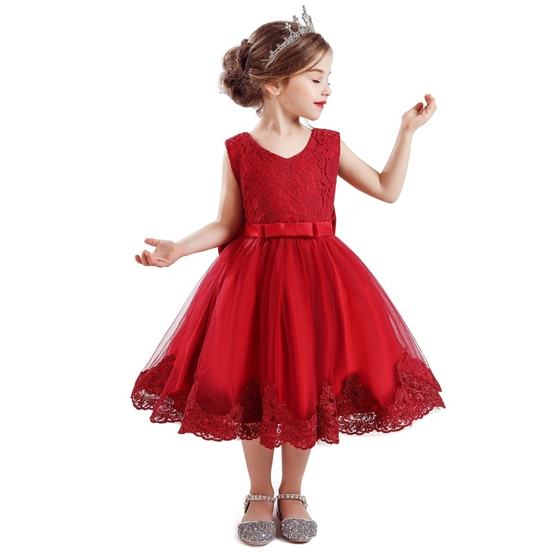 Cute Baby Girl Dress Year Red Christmas Party Dres... – Grandado