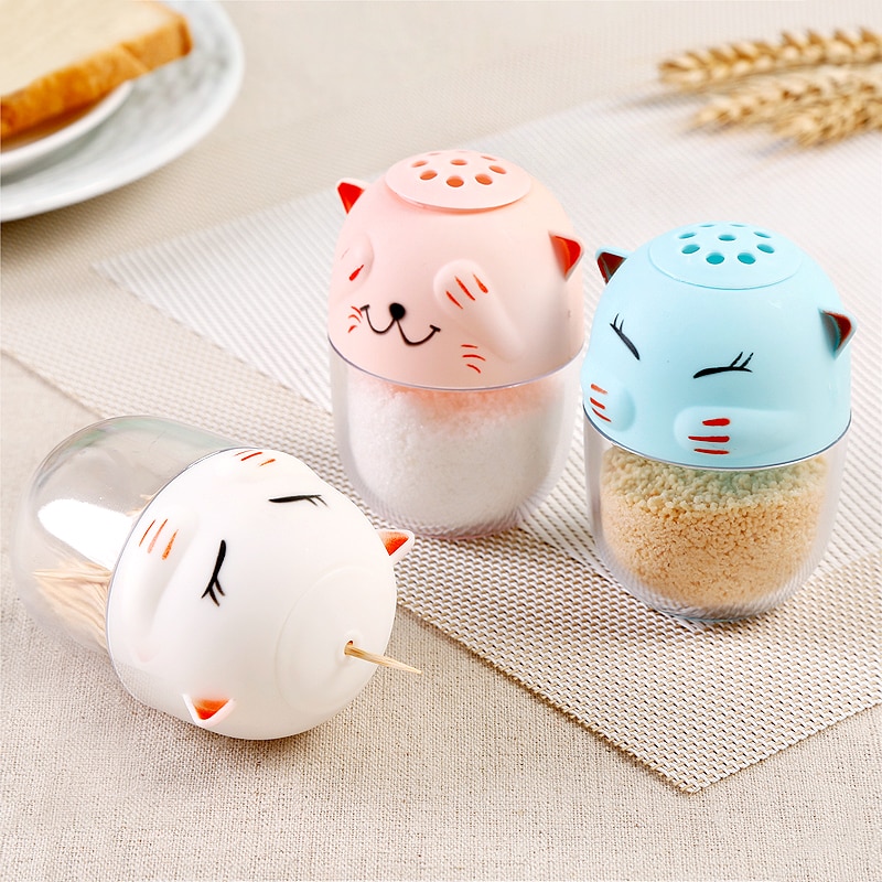 Cute Cat shape spice jar Health safe ABS plastic t... – Grandado