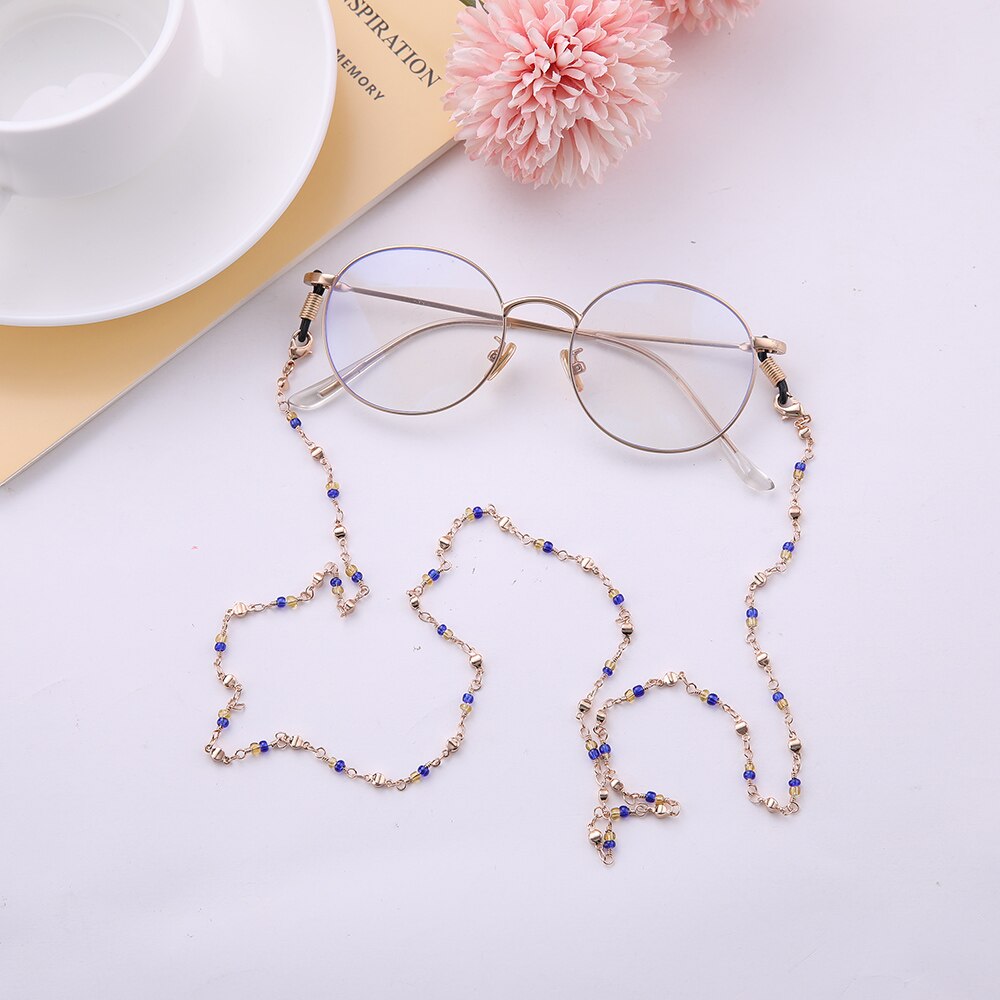 Teamer 78cm Handmade Glasses Chain Blue Stone Meta... – Vicedeal