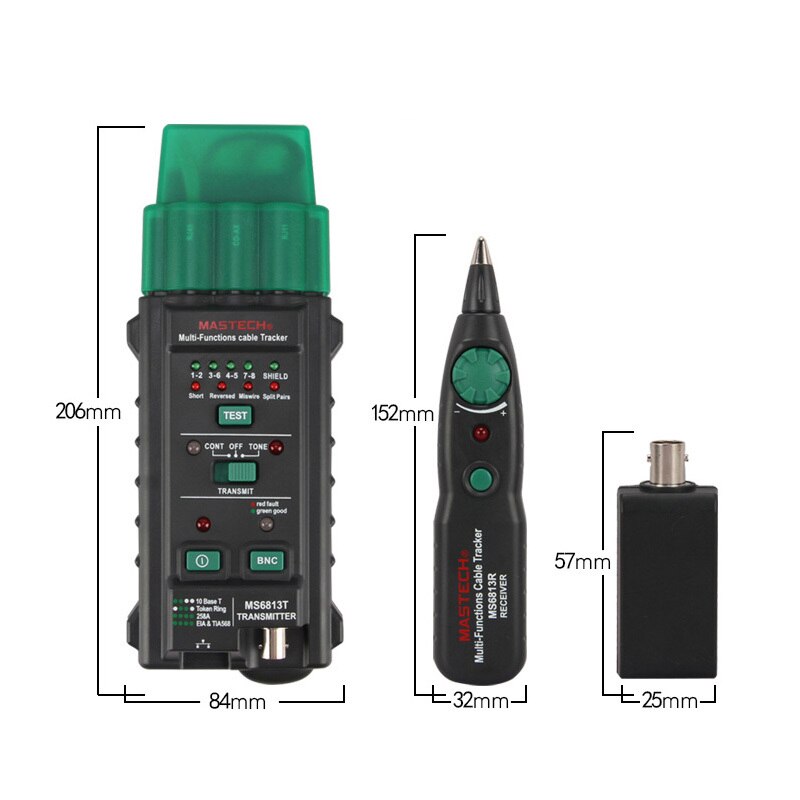 Mastech MS6813 Multi-functional Vector Cable Track... – Vicedeal