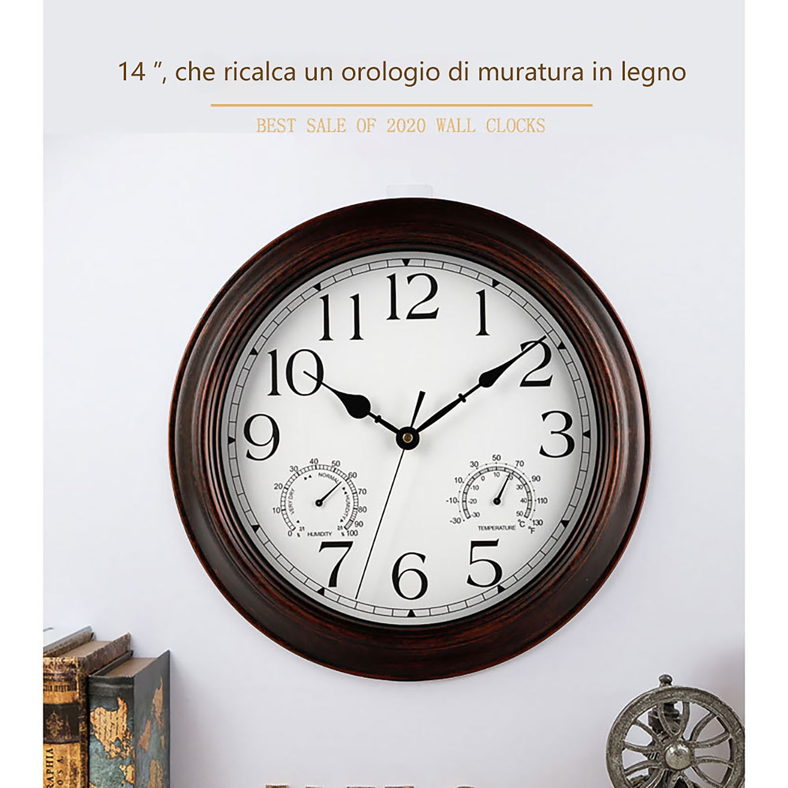 Classic Vintage Wall Clock Retro Hanging Clock Rom... – Grandado