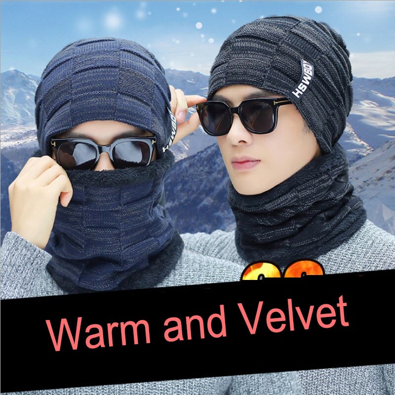 Calymel Sjaal en Muts Sets Eenvoudige Halsdoek Man... – Grandado