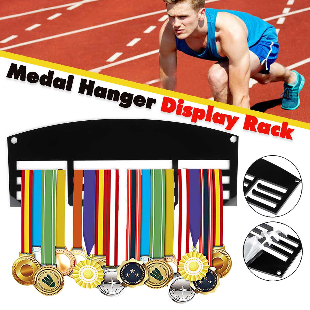 3 Layers Medal Hanging Holder Rack Hanger Bracket ... – Grandado