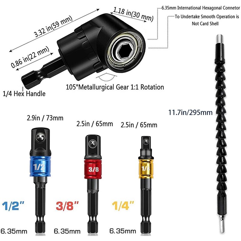 Impact Driver Sockets Adapter Extension Drill Bit ... – Grandado