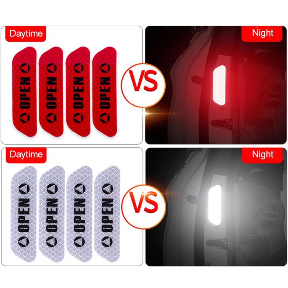 4Pcs Reflective Car Vehicle Open Door Safety Mark ... – Grandado