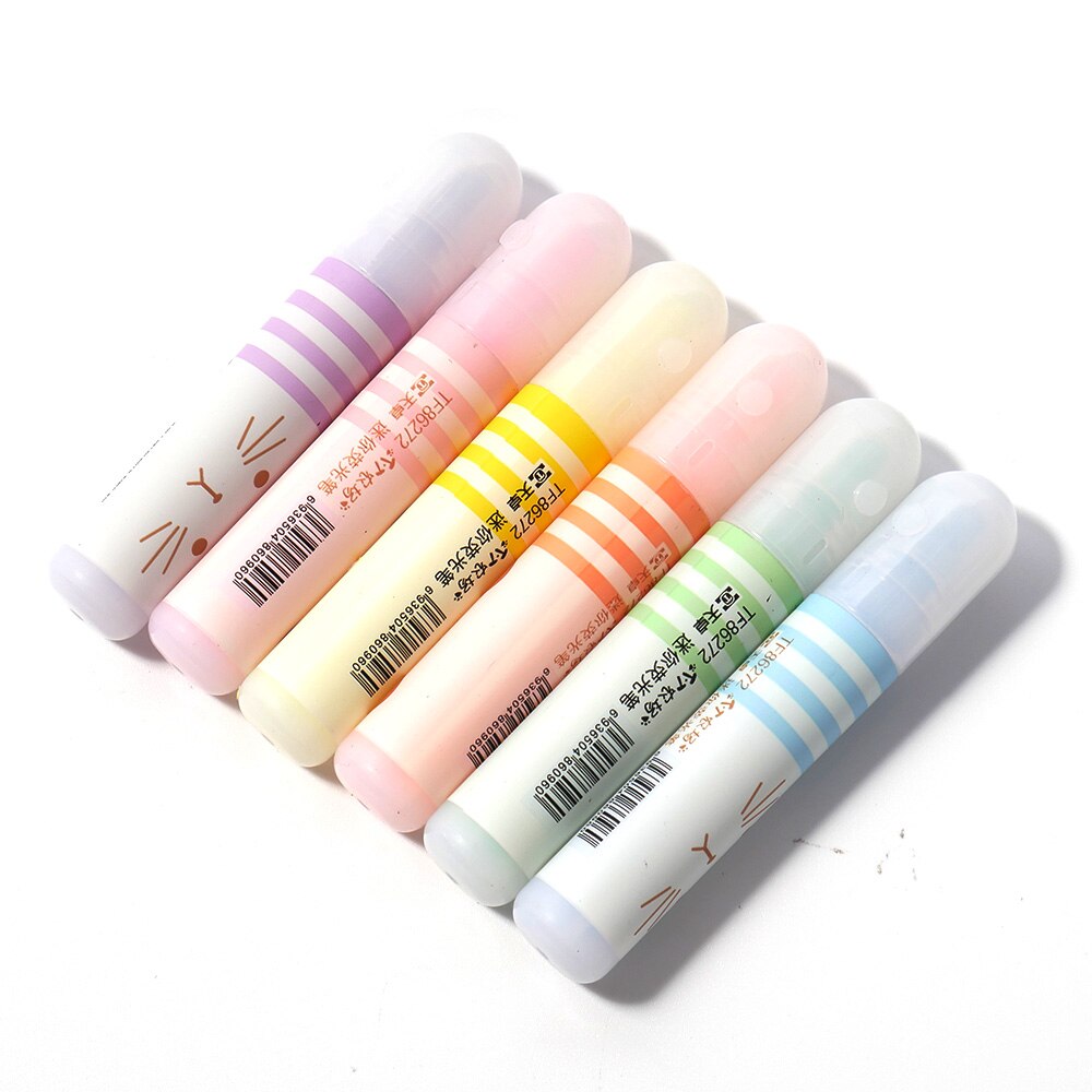 Set of 6 Cute Animals Panda Cat Mini Highlighter P... – Grandado