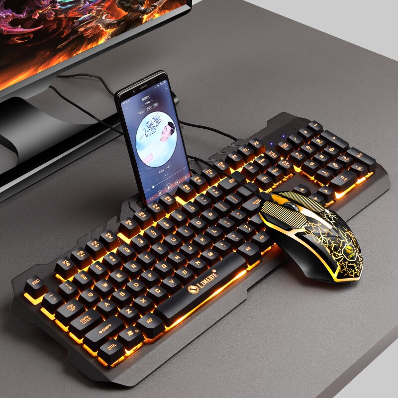 Metal Gaming Keyboard Mouse Combos Mechanical Feel... – Grandado