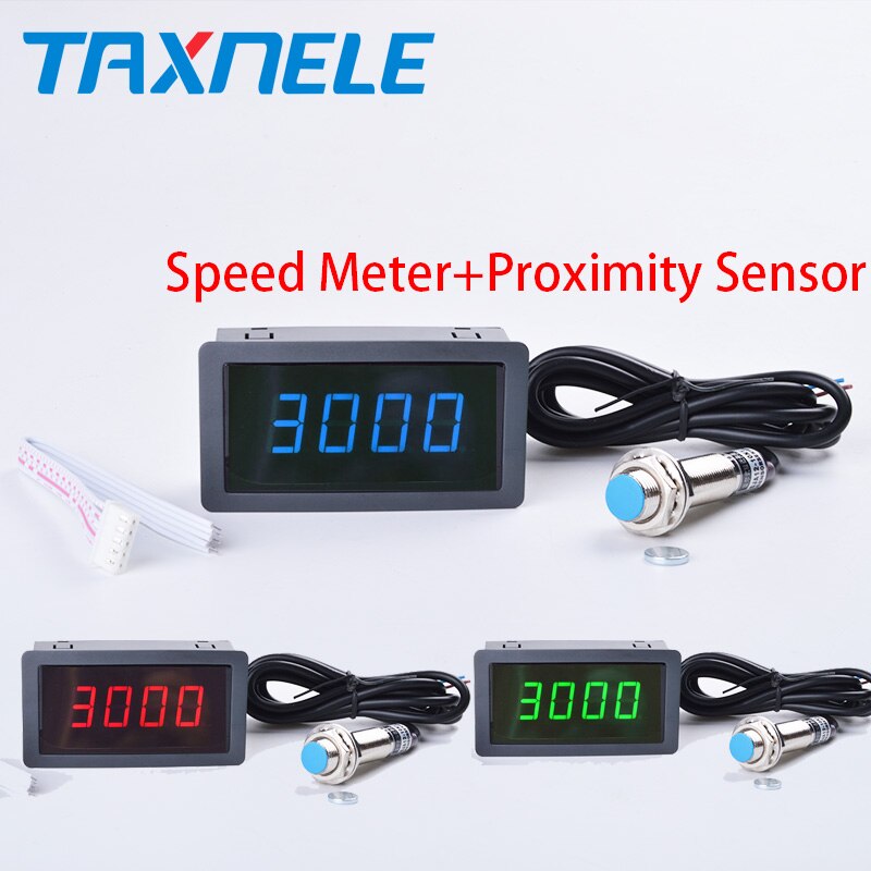 4 Digital Red Green Blue LED Tachometer RPM Speed ... – Grandado