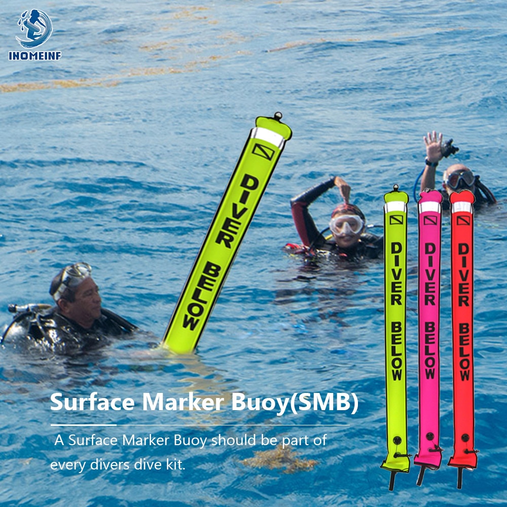 Surface Marker Buoy 1.5m 1.8m Colorful Diving SMB ... – Vicedeal