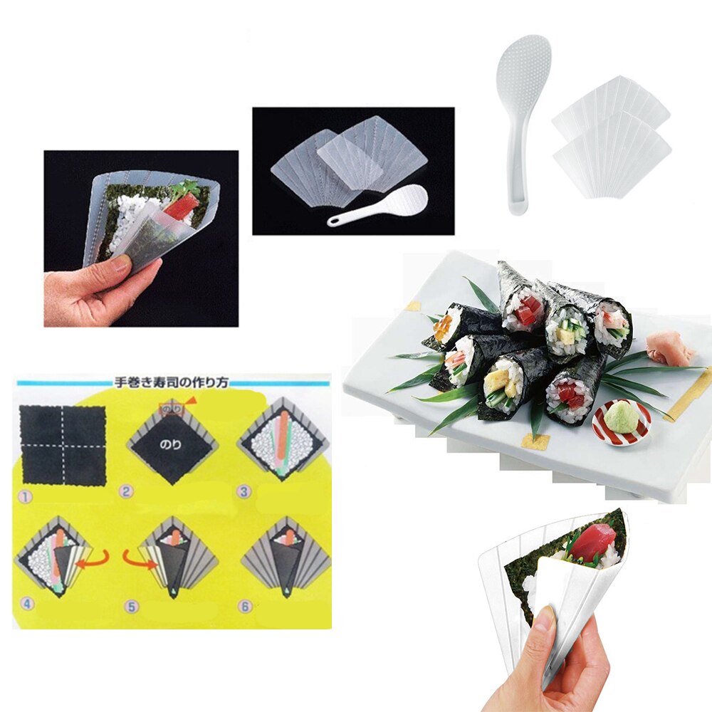 Sushi Tools Two Hand Roll Temaki Sushi Molds Mould... – Grandado