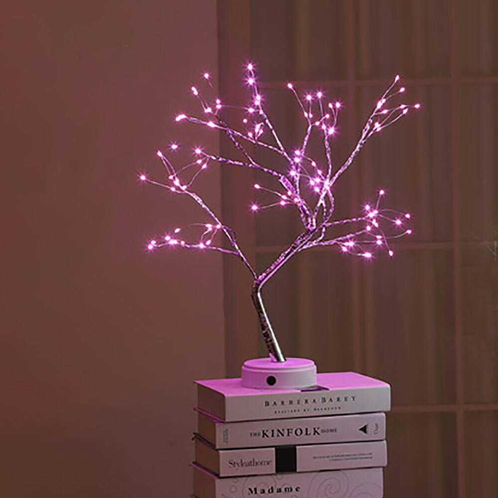 108 LED USB Fire Tree Light Copper wire Table Lamp... – Grandado