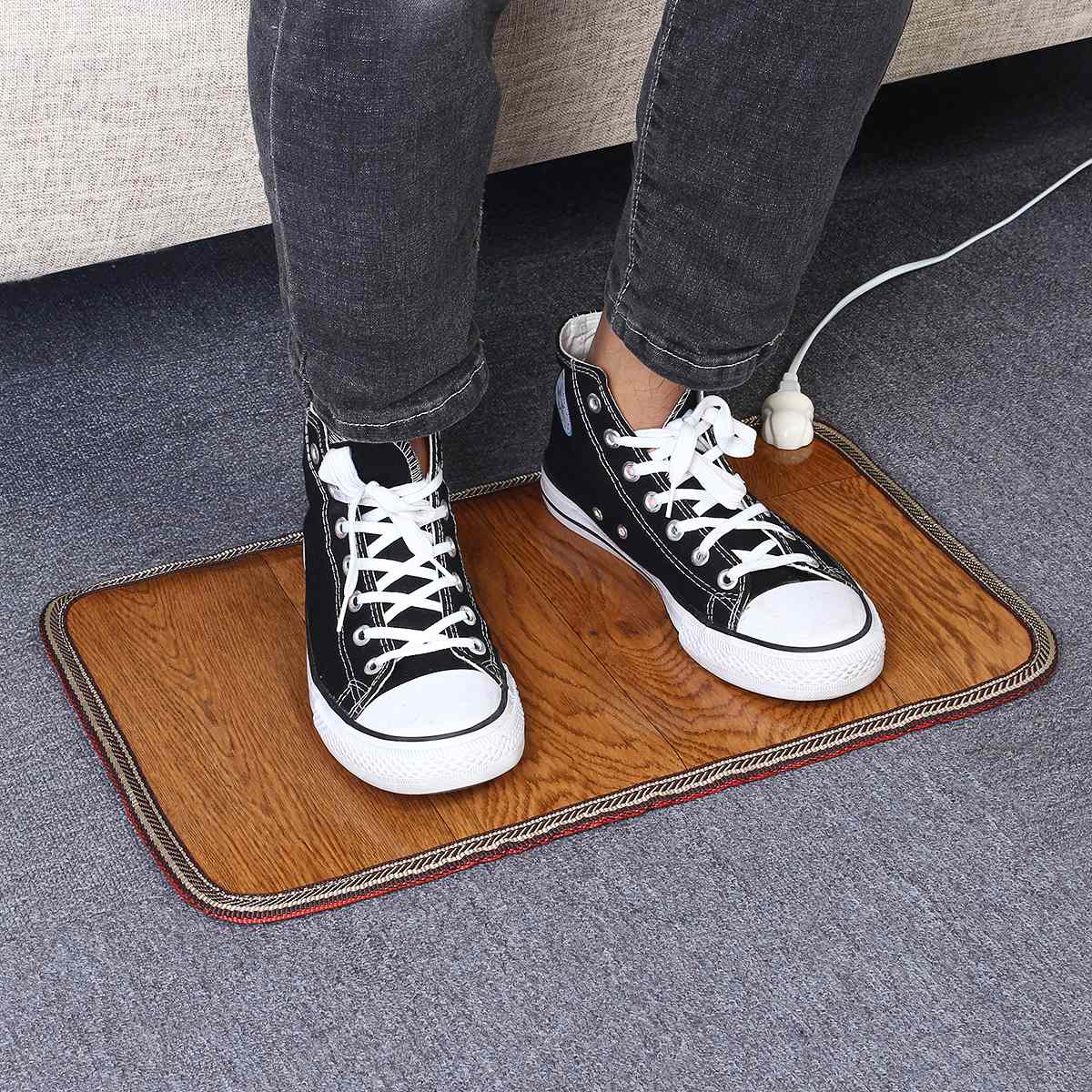 9 Pattern Leather Heating Foot Mat Warmer Electric... – Grandado