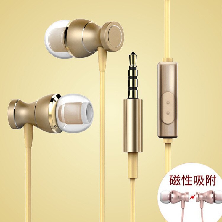 Metal In-ear Headphones Magnetic Sucker Wire with ... – Grandado