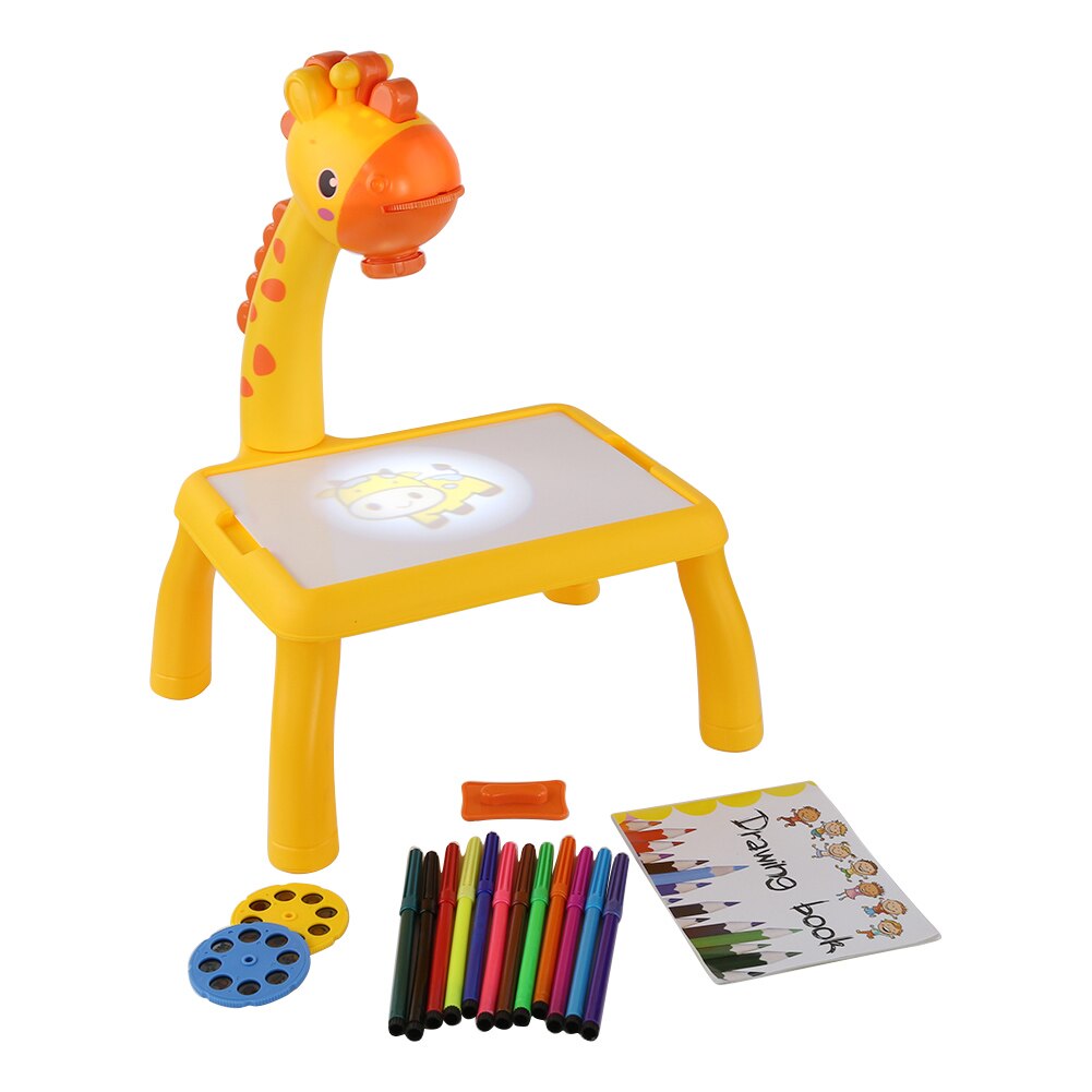 Kids LED Projector Giraffe Art Drawing Table Graff... – Vicedeal