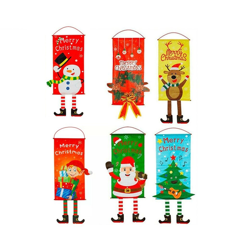 Christmas Decorations Santa Claus Banner Banner Do... – Grandado