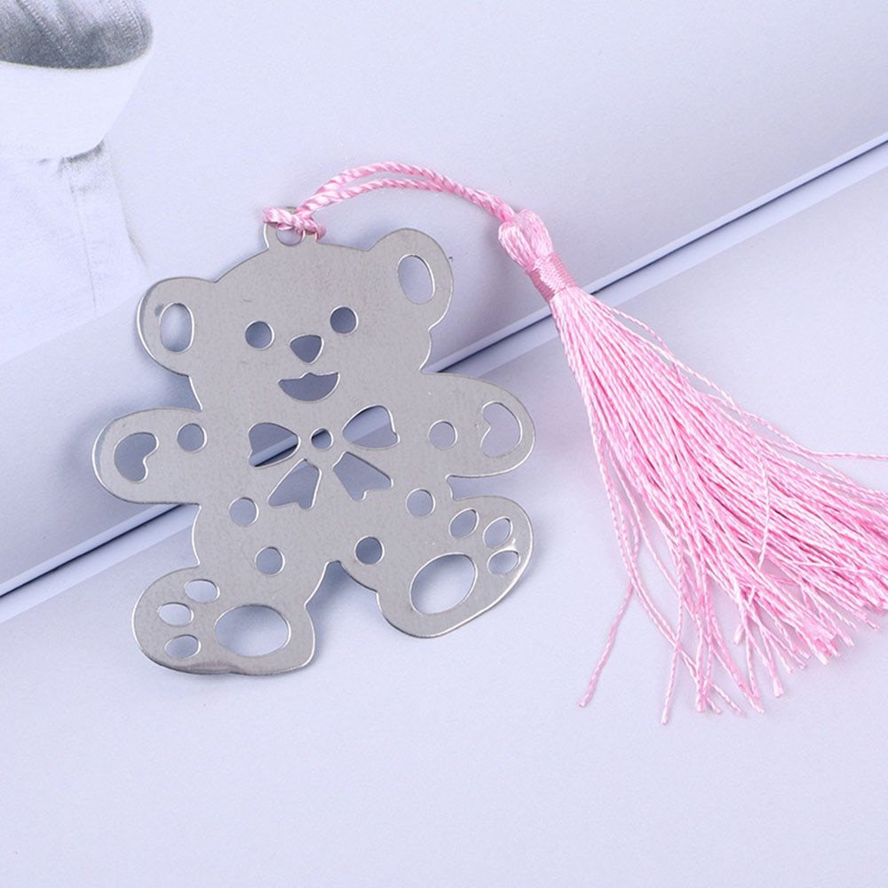 Metal Bear Hollow Bookmark Tassel Page Book Maker ... – Grandado