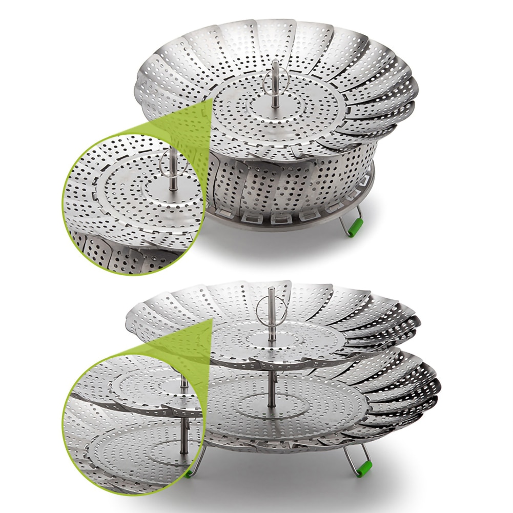 Folding Stainless Steel Steamer Vegetable Kitchen ... – Grandado