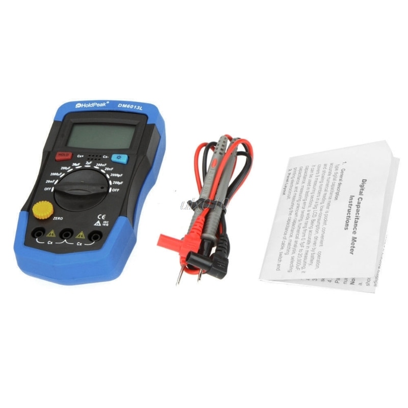 Handheld Digital Capacitance Meter Capacitor Teste Grandado