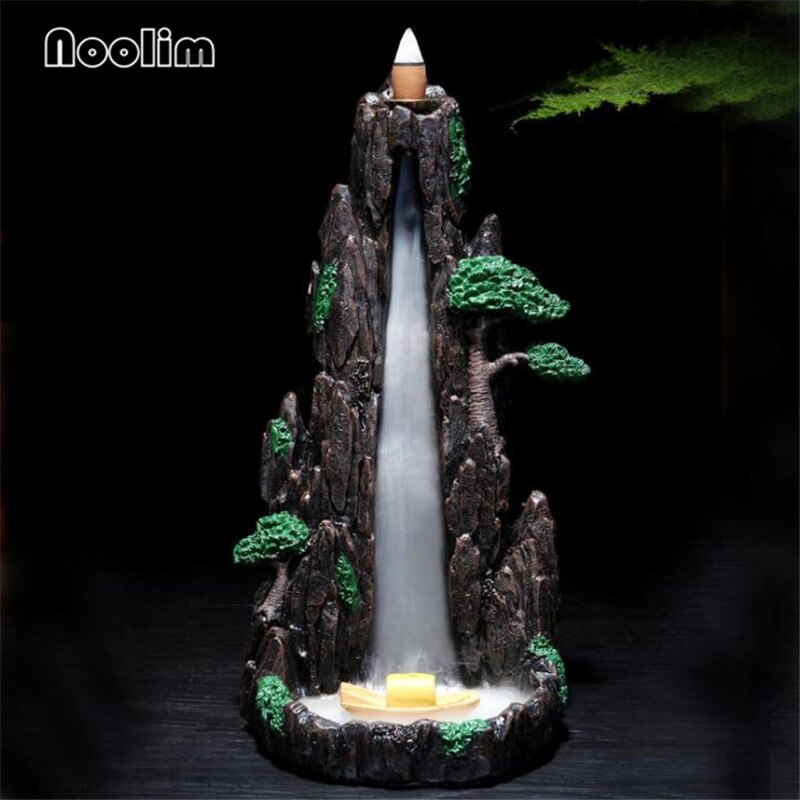 Resin High Mountain Waterfall Backflow Incense Bur... – Grandado