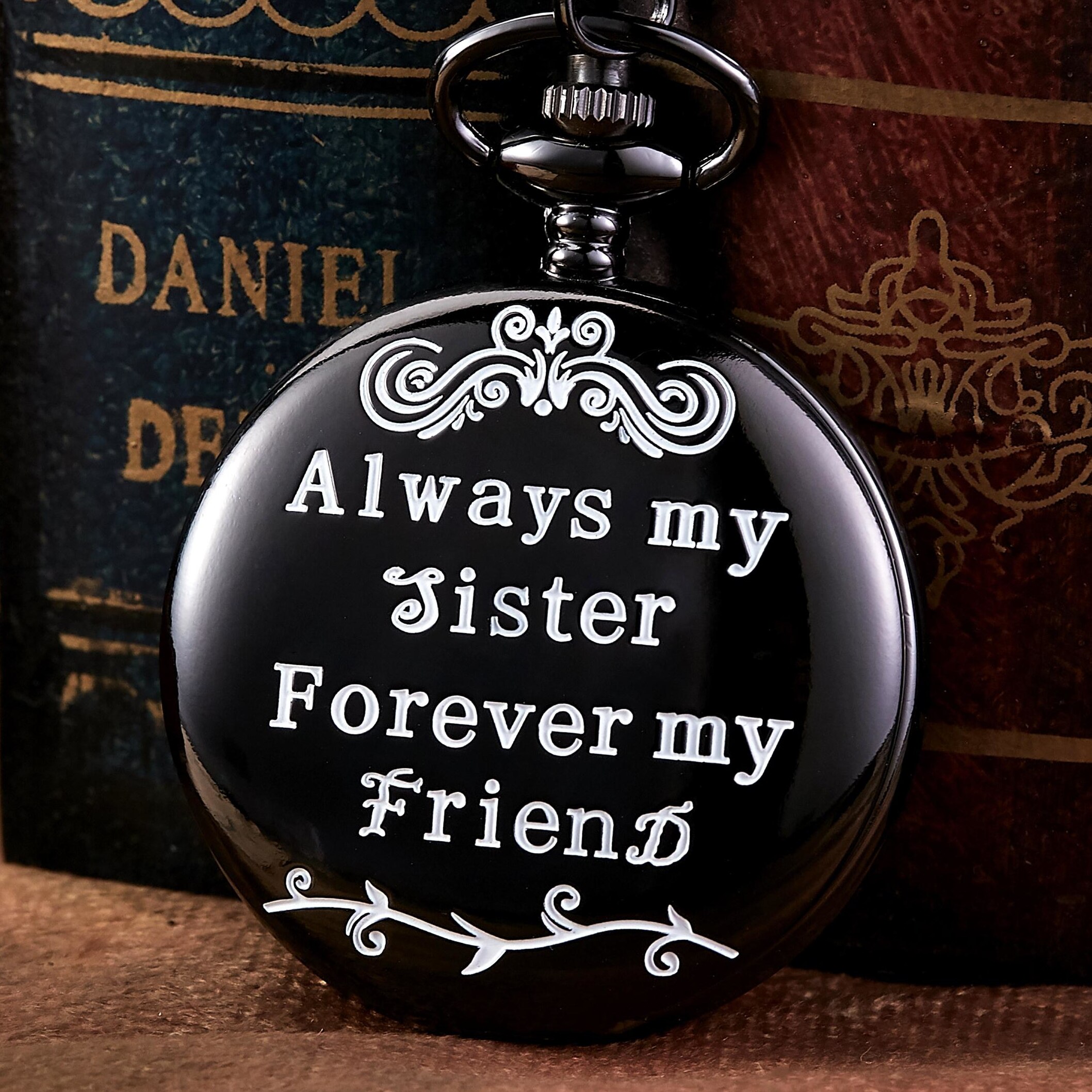 Vintage Quartz Pocket Watch Always My Sister Forev... – Grandado