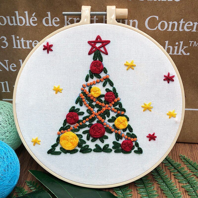 15cm European Embroidery DIY Material Package Flow... – Grandado