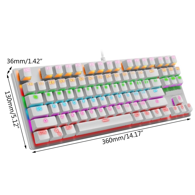 Mechanical Keyboard 87 Keys Switch Wired Gaming Ke... – Grandado