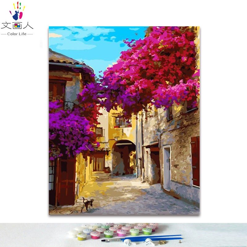 DIY coloring pictures by Numbers with color alley ... – Grandado