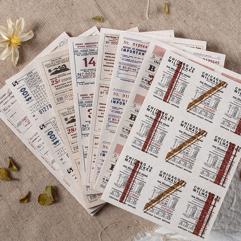 Tickets Series Material Paper Vintage Writing Pape... – Grandado