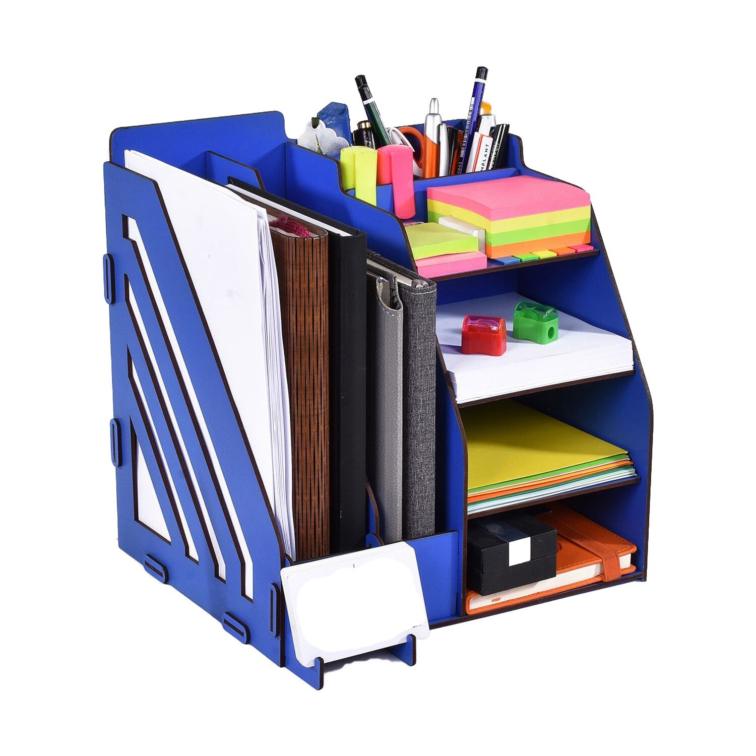 Wooden City Desktop Office Organizer Brown Table P... – Grandado