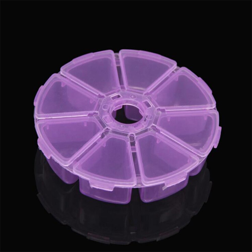 8 Grids Round Storage Box Case Craft Pearl Jewelry... – Grandado
