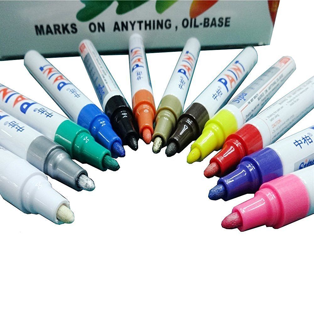 12 Color Set Permenant Waterproof Paint Marker Pen... – Vicedeal