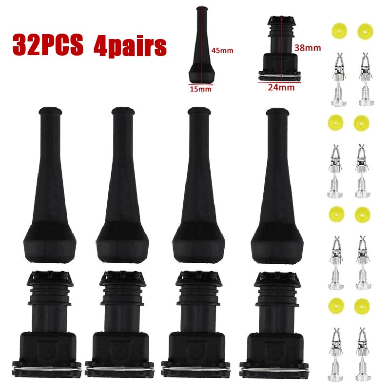 4Pair Fuel Injector Connector Set Receptacle Termi... – Vicedeal