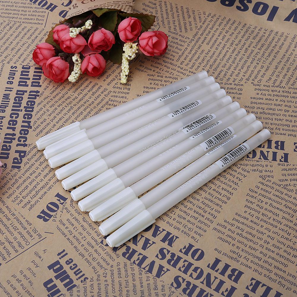 Hvid krog liner penne sort papir highlighter revis... – Vicedeal