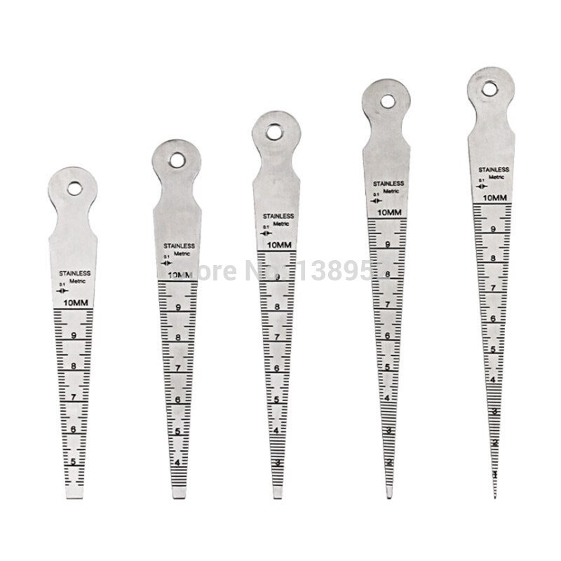 5pcs/set 1-10mm Stainless steel Taper Gauge Apertu... – Grandado