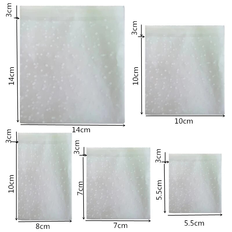 100 Stuks Translucent Dots Plastic Cookie Verpakki... – Vicedeal