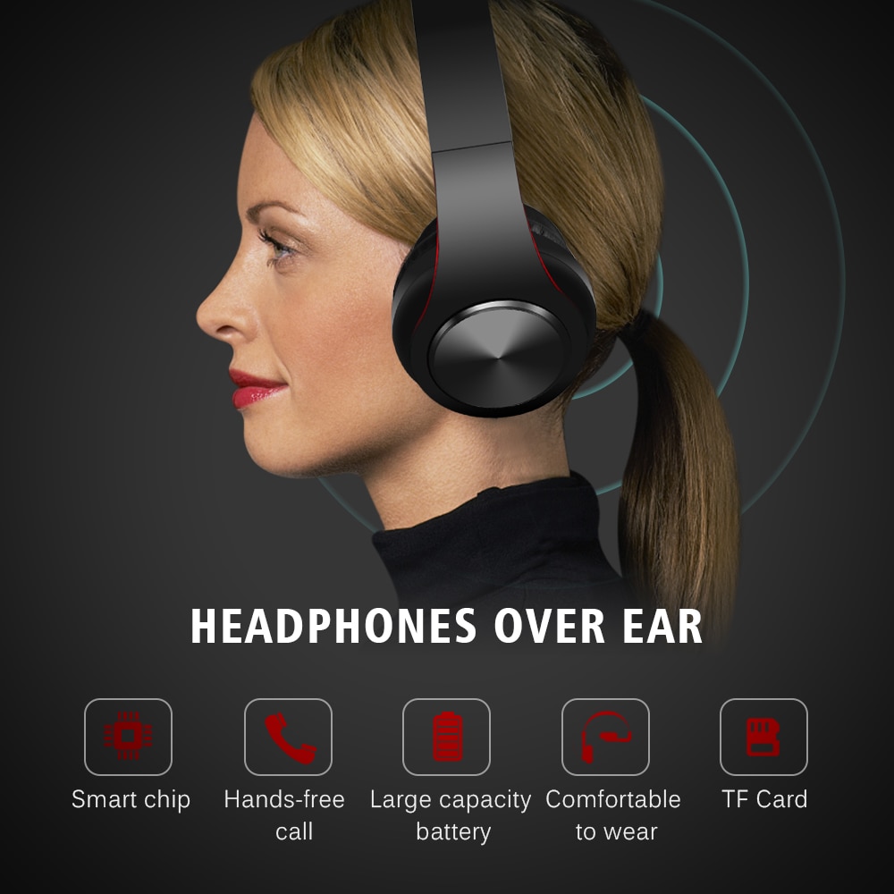 Bluetooth headset wireless headset supports TF car... – Grandado