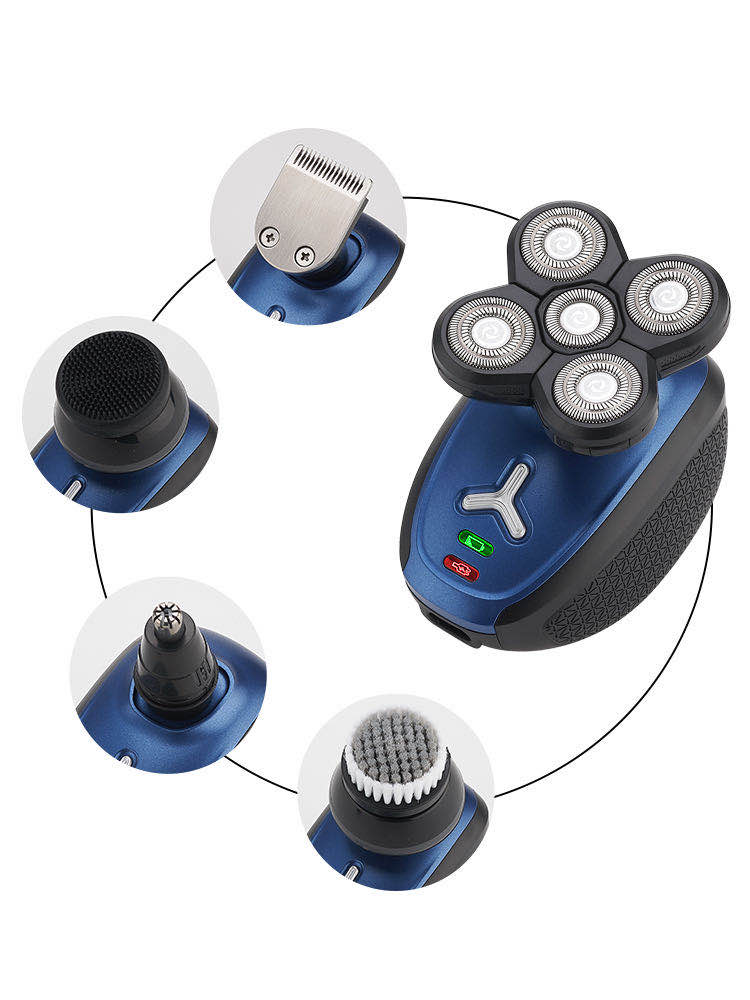 5 In 1 4D Men's Rechargeable Bald Head Electric Sh... – Grandado