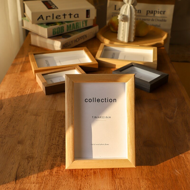 Solid Wood Photo Frame 5/6/7/8/10 Inch Home Desk D... – Grandado