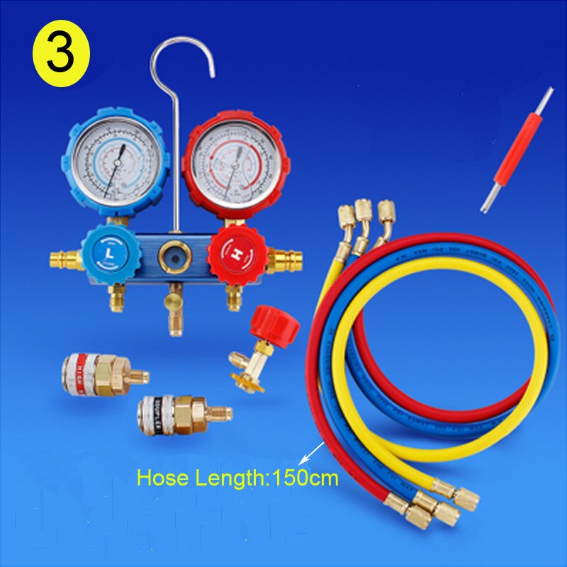 Air Conditioning Manifold Gauge Tool Set With Hose... – Grandado