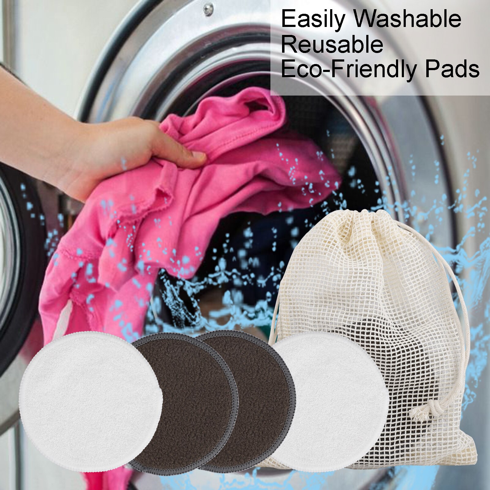 12/16/20pcs Reusable Bamboo Cotton Pads Washable M... – Vicedeal