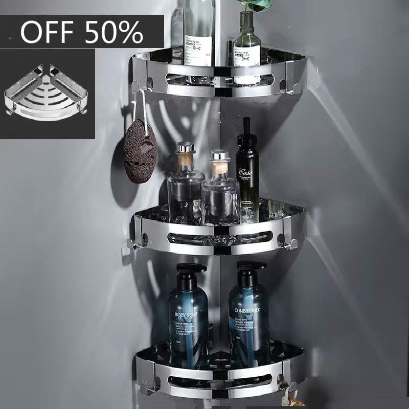 Bathroom Shelves Corner Shelf Wall Mounted Bathroo... – Vicedeal