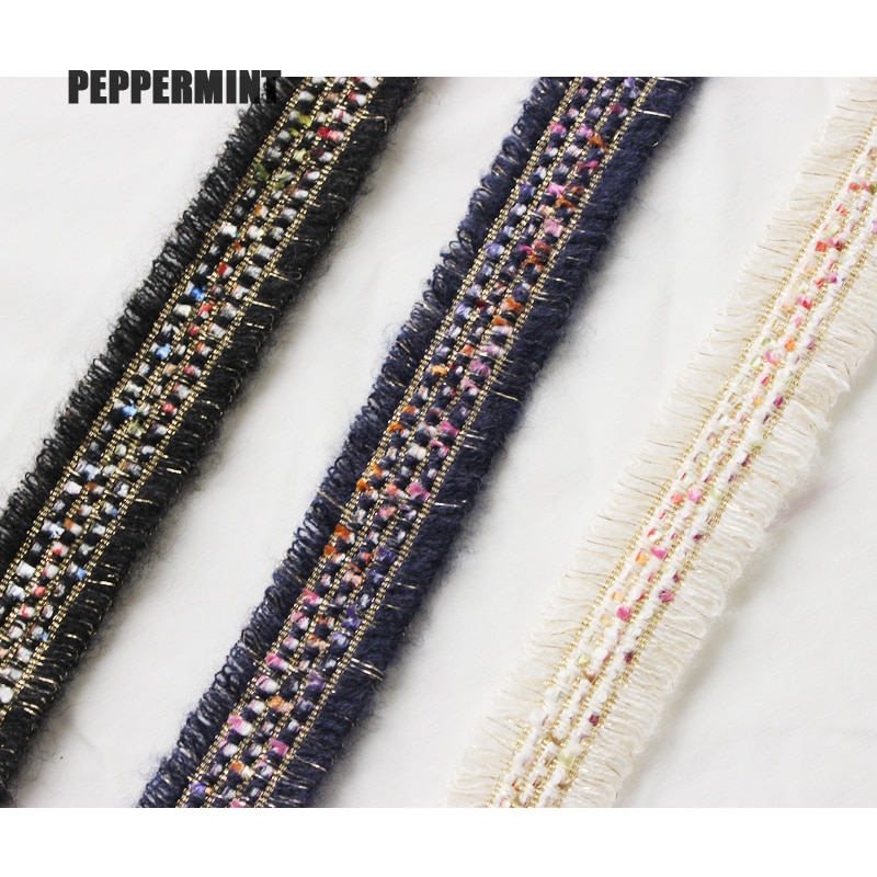 2 yards 3 cm Golden Tweed Webbing jacquard Weave T... – Grandado