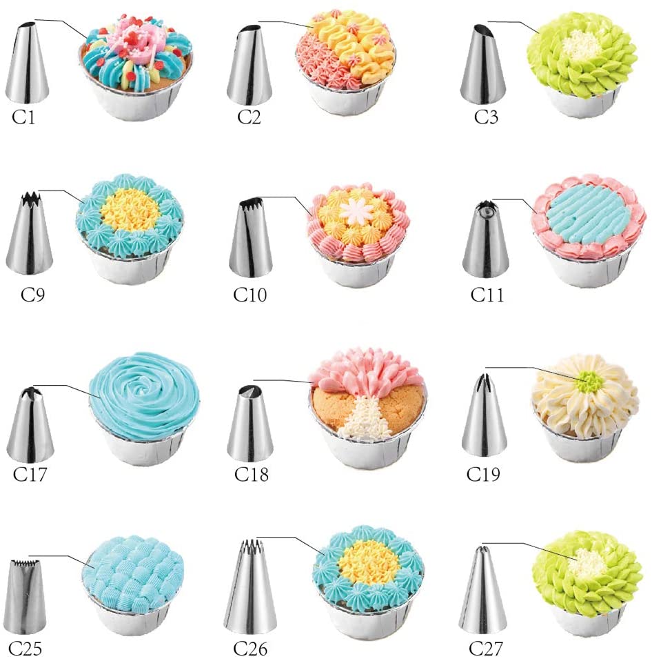 106 PCS Cake Decorating Kits Supplies with Cake Tu... – Grandado