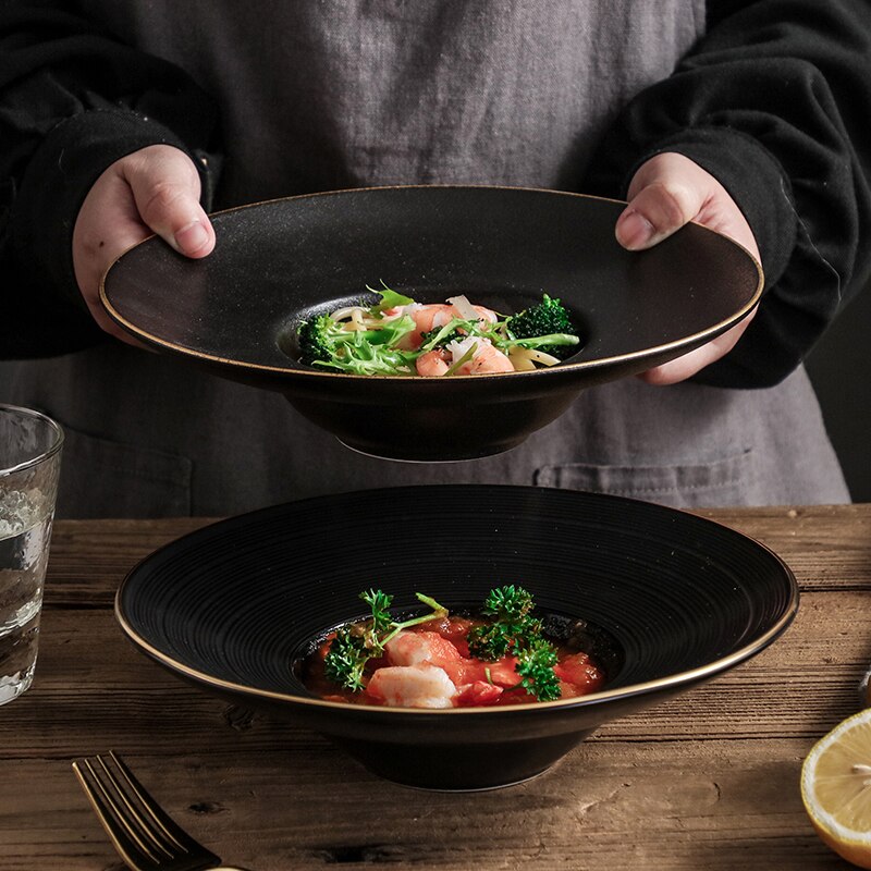 European breakfast Western plate simple black past... – Grandado