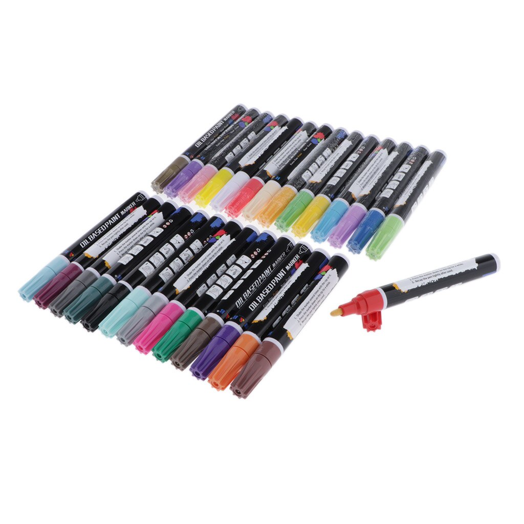 18/28Color Acrylic Paint Marker Pen 2mm Point Tip ... – Vicedeal
