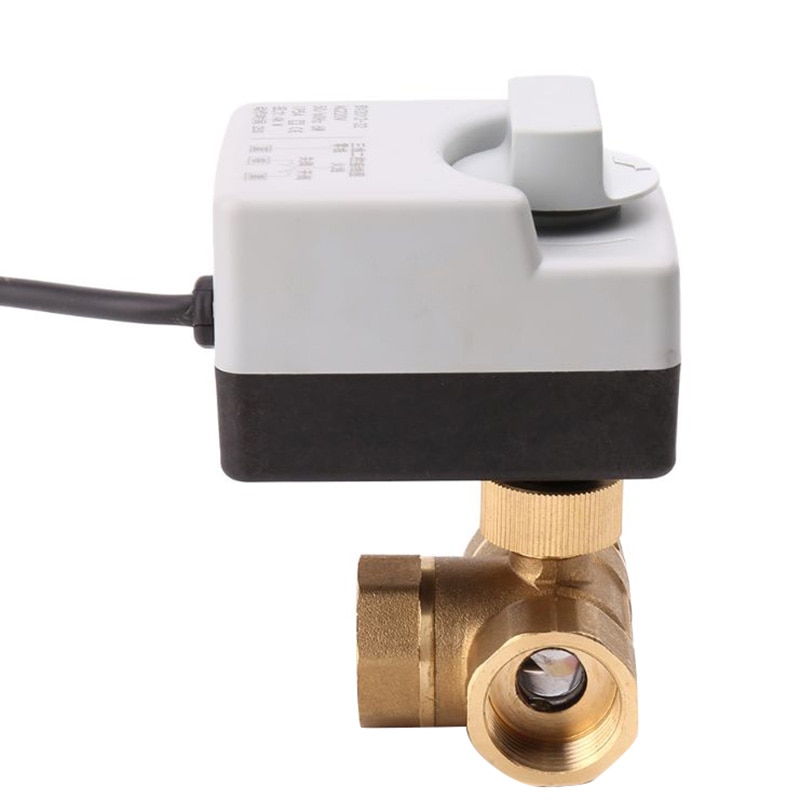 AC220V 3 Way 3 Wires 2 Control Motorized Ball Valv... – Vicedeal