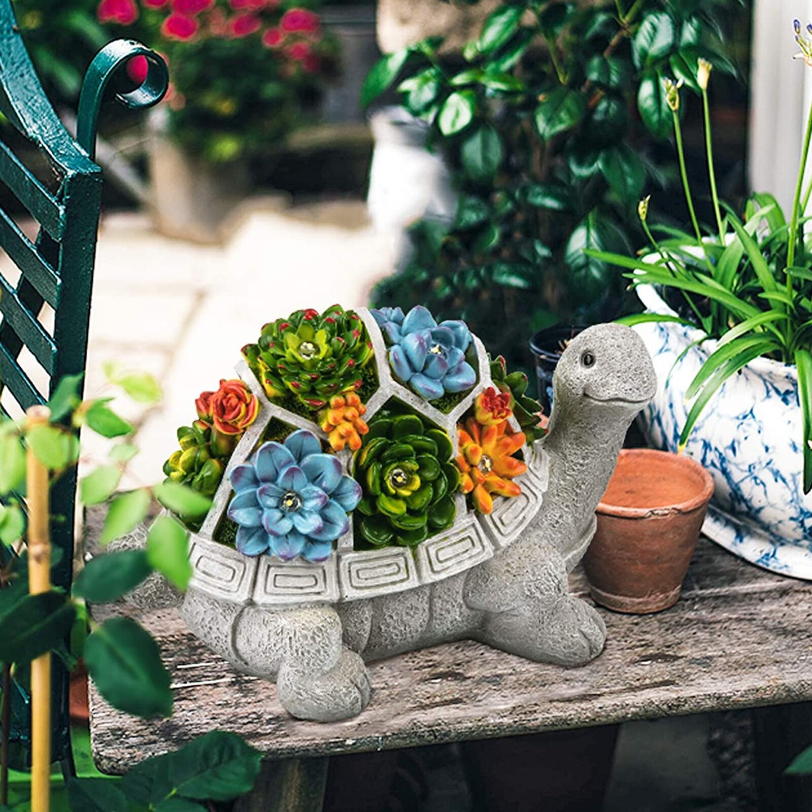 Solar Tuin Standbeeld 7 Led Verlichting Art Decor ... – Vicedeal