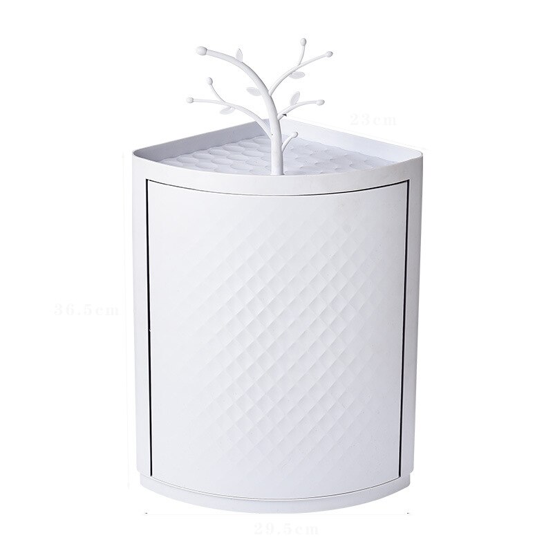 Scandinavian Style White Bathroom Shelf Can Rotate... – Grandado