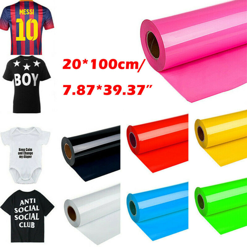 20*100cm DIY HTV Warmteoverdracht Vinyl Roll PU Be... – Vicedeal