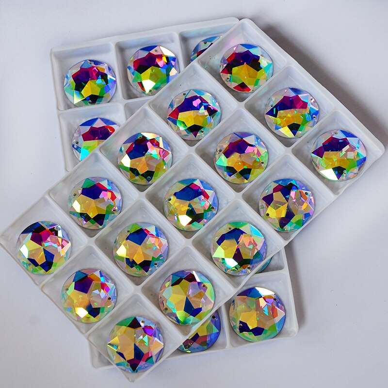 2006TH Sew On Round Big rhinestones Crystal AB Fac... – Vicedeal